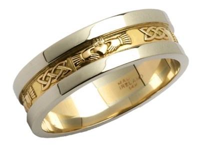 Spotlight On - Claddagh And Celtic Knot Wedding Band - Rings from Ireland
