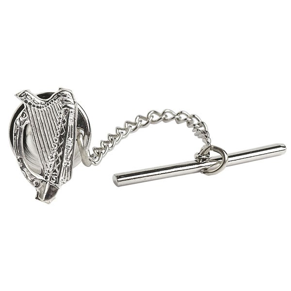 Harp Silver Tie Tac | Rings from Ireland