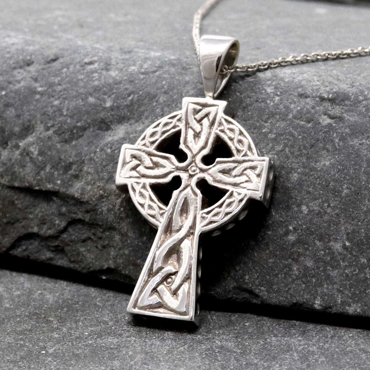 Double Sided Silver Celtic Cross | Rings from Ireland