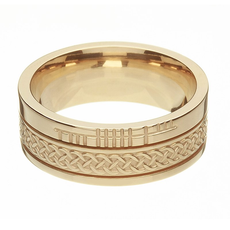 Celtic Knot Faith Yellow Gold Band - Rings from Ireland