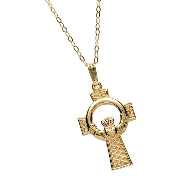 Großes Claddagh-Kreuz Aus Gelbgold | Rings from Ireland
