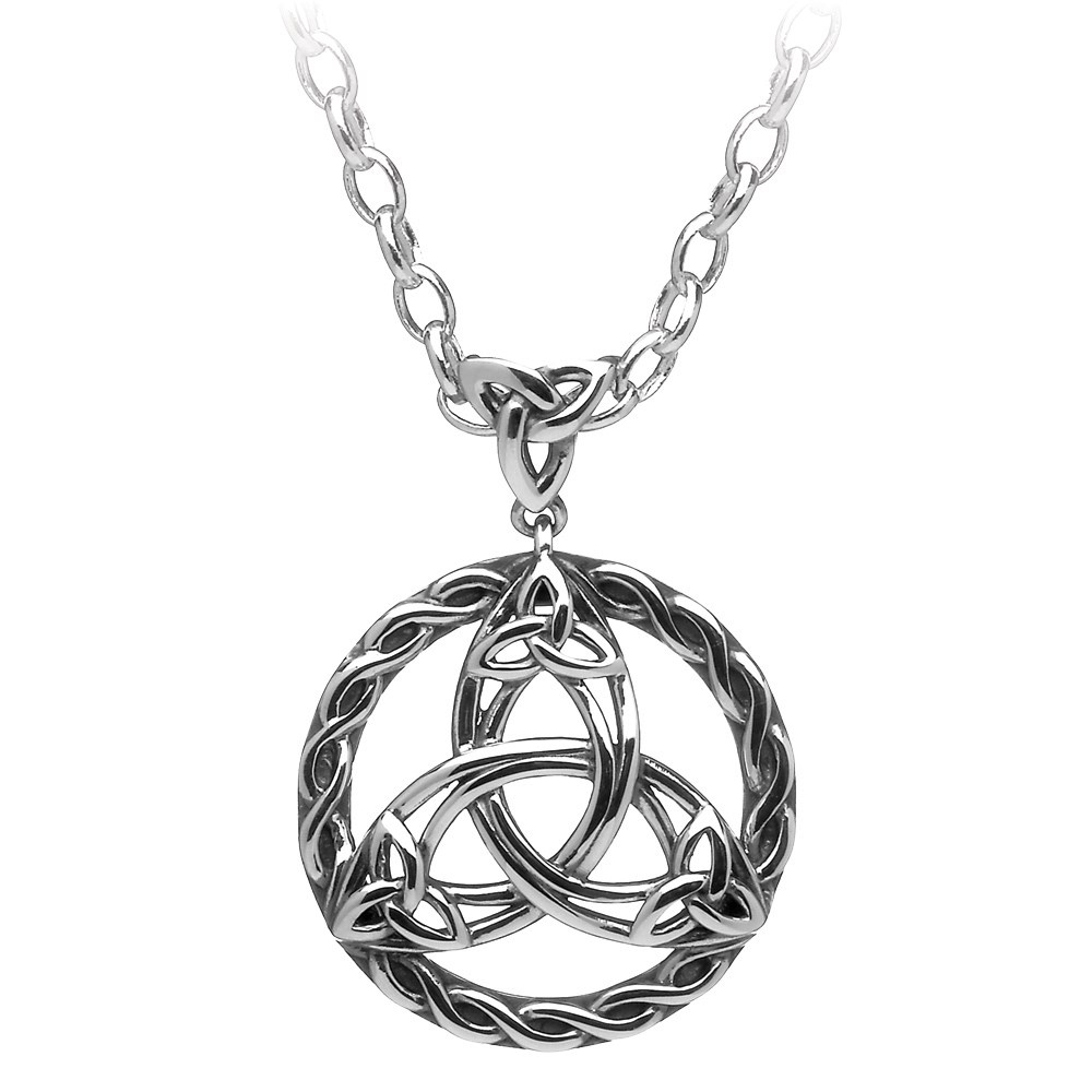 Celtic Circle Trinity Knot Pendant - Keltische Halsketten & Anhänger - Rings from Ireland