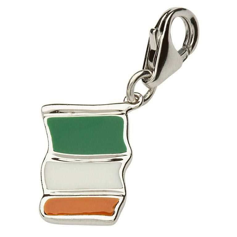Silver Irish Flag Charm | Rings from Ireland