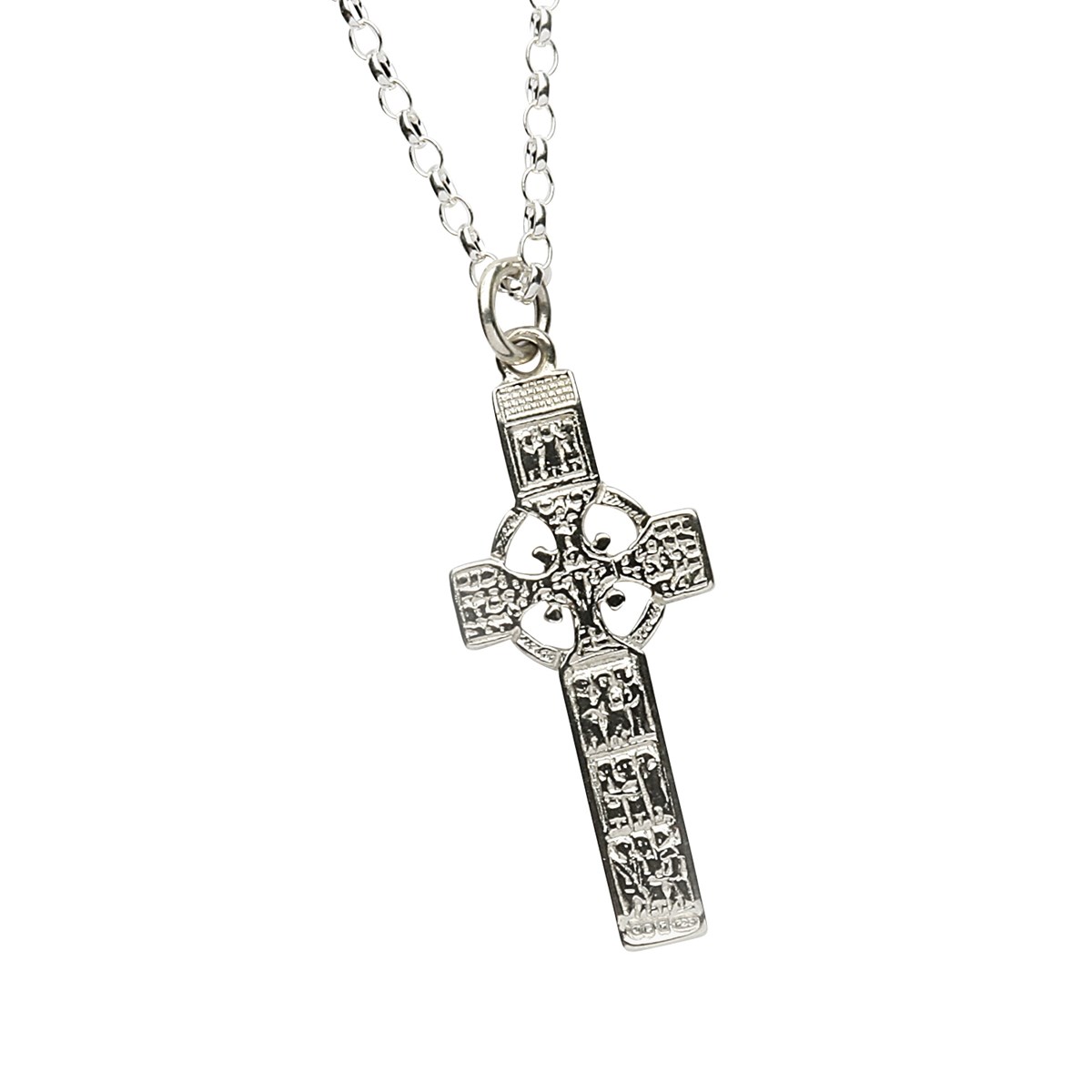Monasterboice Muiredeach High Cross Small Silver Necklace | Rings from ...