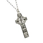 Clonmacnoise High Cross Silver Necklace | Rings from Ireland