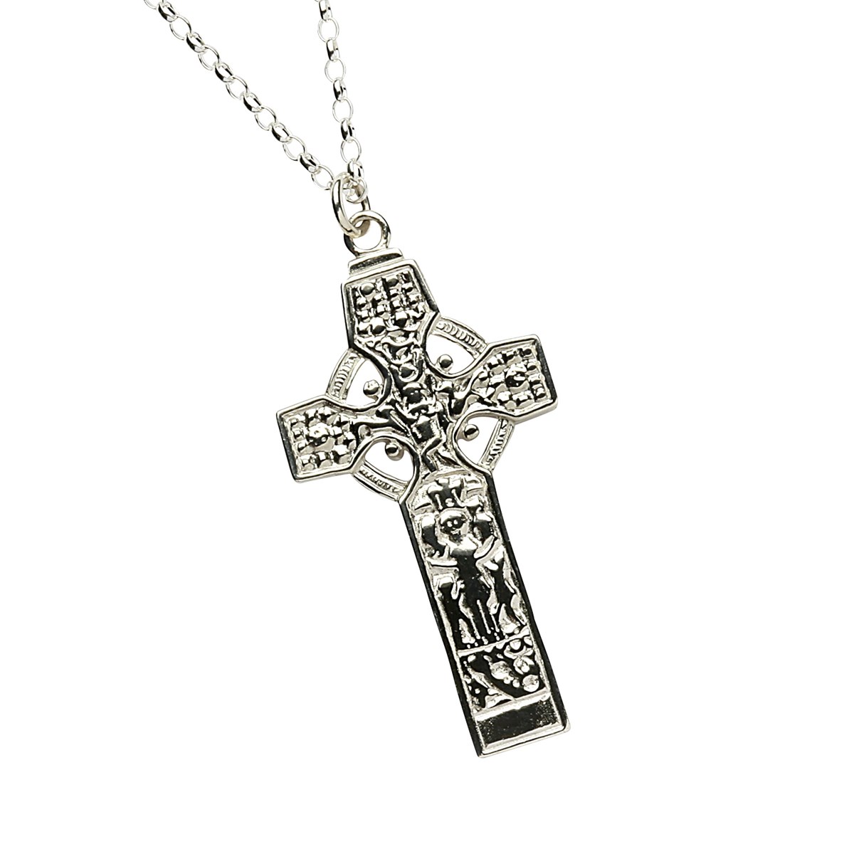 Kells Saint Patrick & Saint Columba High Cross Silver Necklace | Rings ...