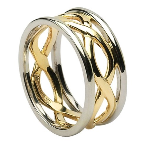 Infinity Weave Wedding Ring with Trim - Rings from Ireland