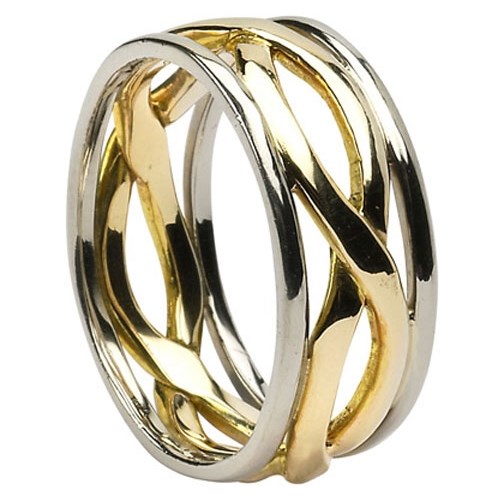 Infinity Weave Wedding Ring with Trim - Rings from Ireland